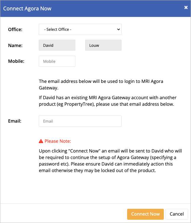 Activate Agora Gateway – VaultRE