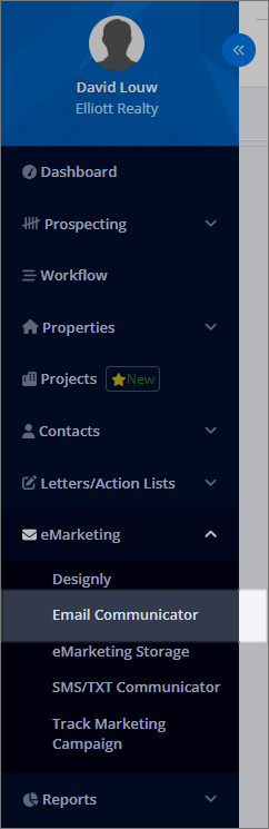 Manage the email communicator – VaultRE