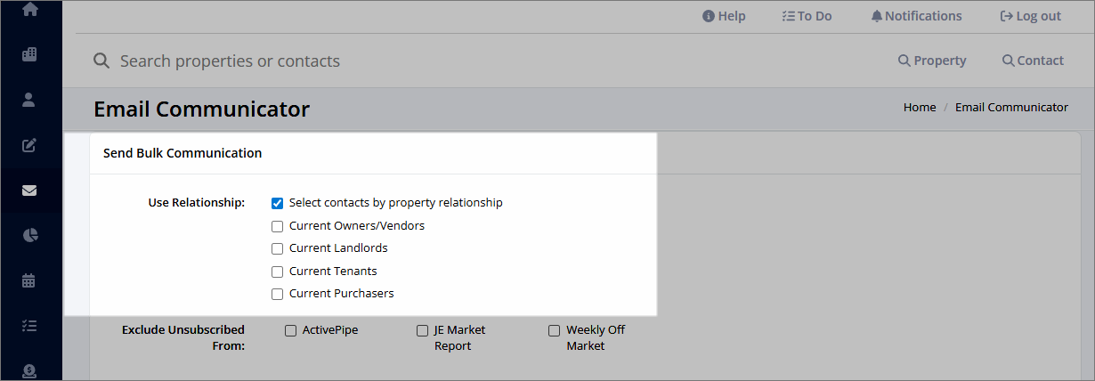 Manage the email communicator – VaultRE