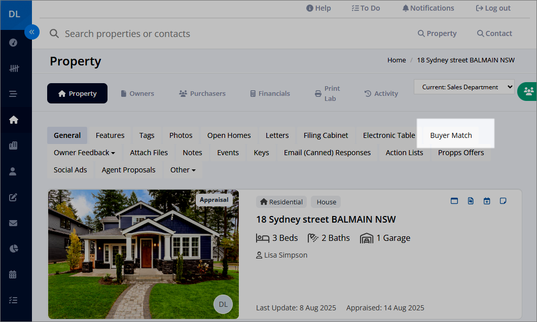 Use buyer match emails for new listings – VaultRE