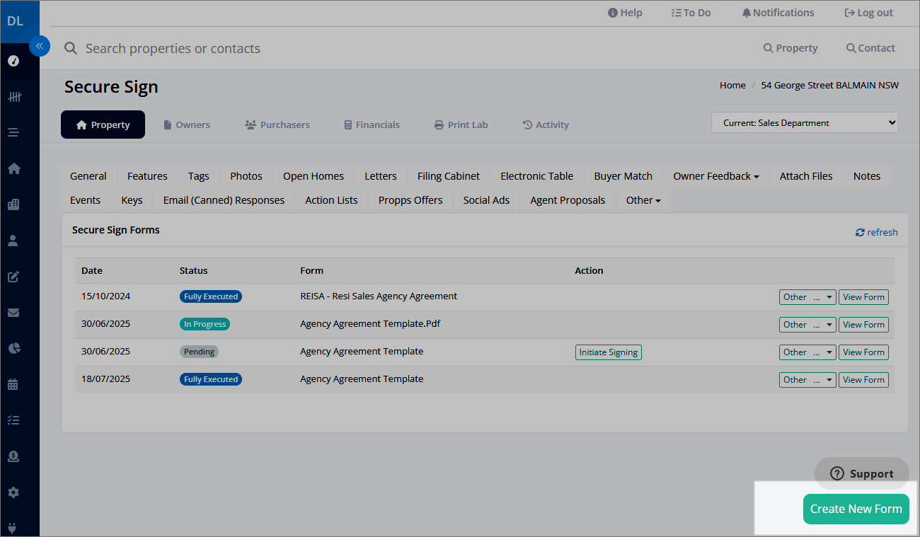 Use Secure Sign – VaultRE