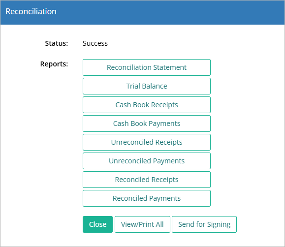 Perform your trust reconciliation – VaultRE