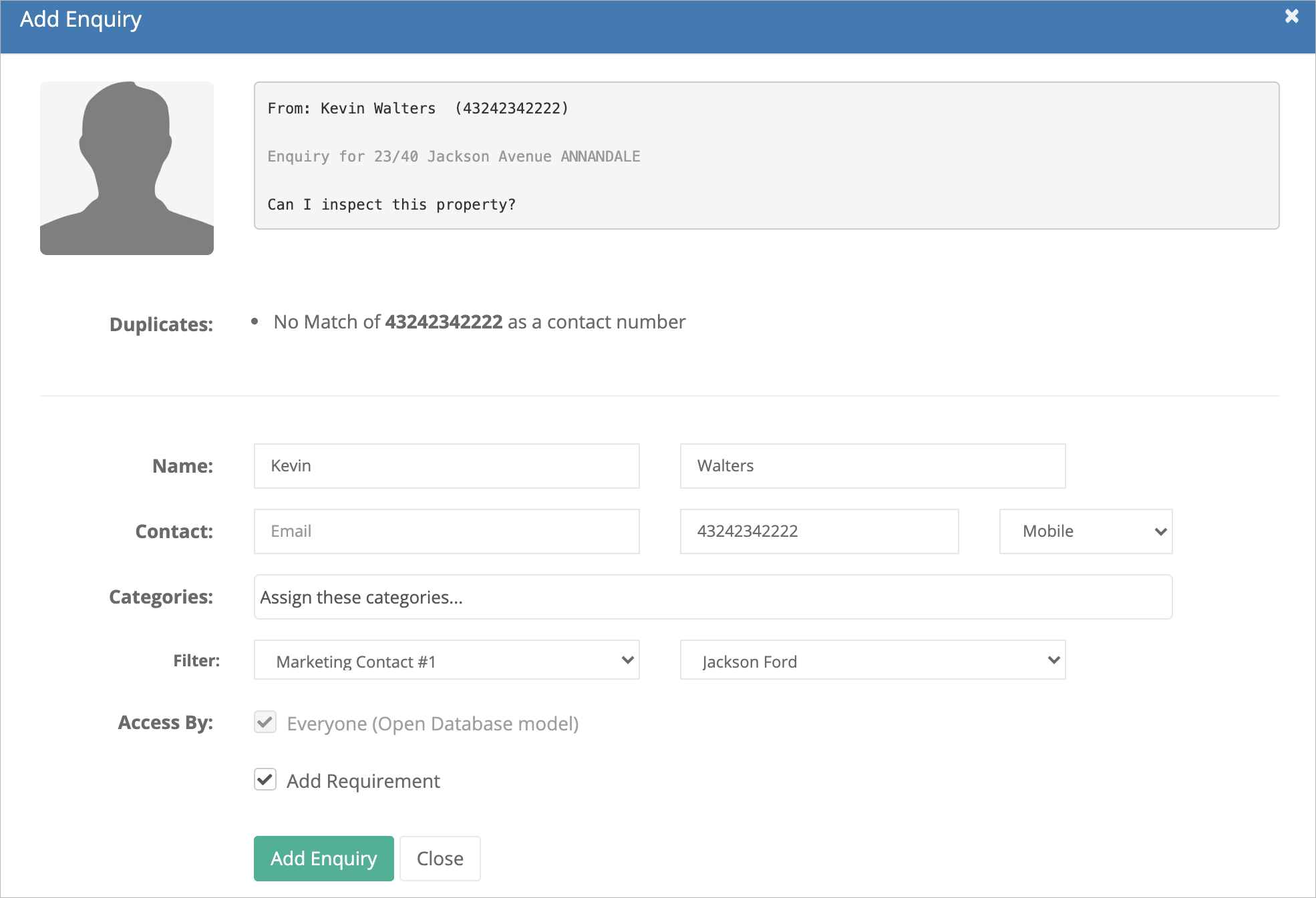 Manage incoming enquiries via the holding area – VaultRE