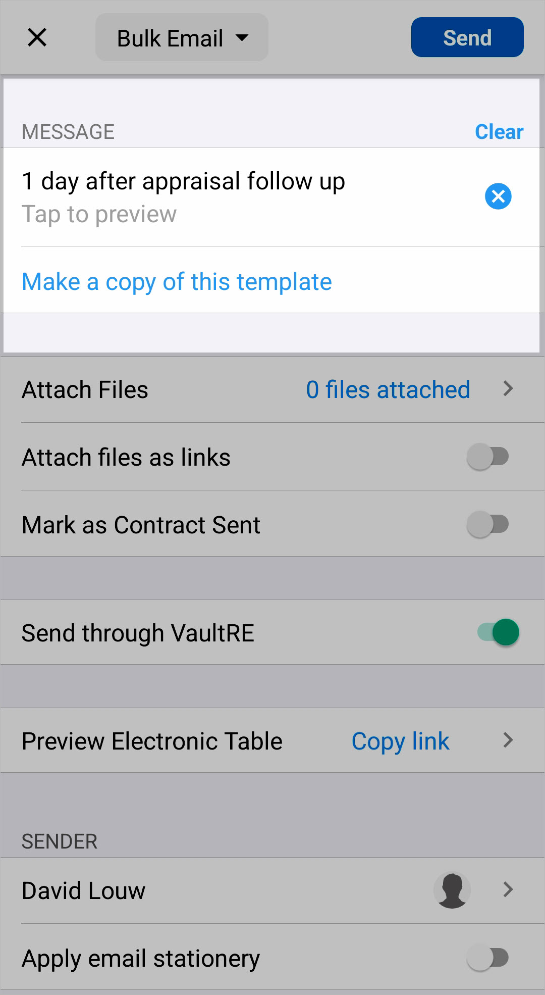 Use buyer match and bulk communication in the MRI Vault Android app ...
