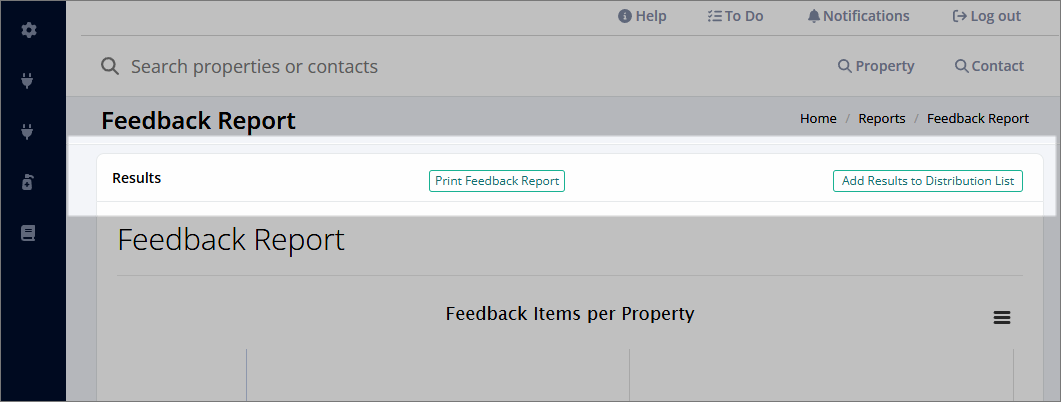 Feedback report overview – VaultRE
