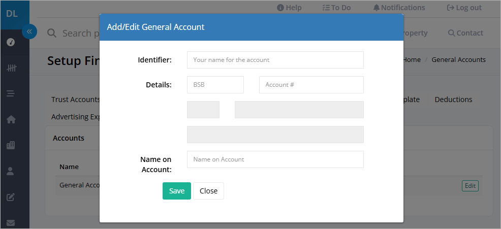 Add a sales trust account and configure settings – VaultRE