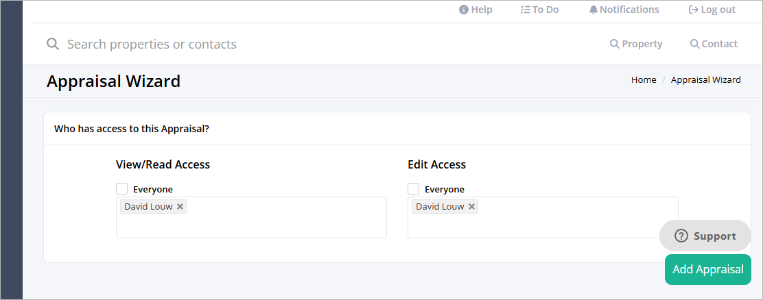Add a property to an existing contact – VaultRE