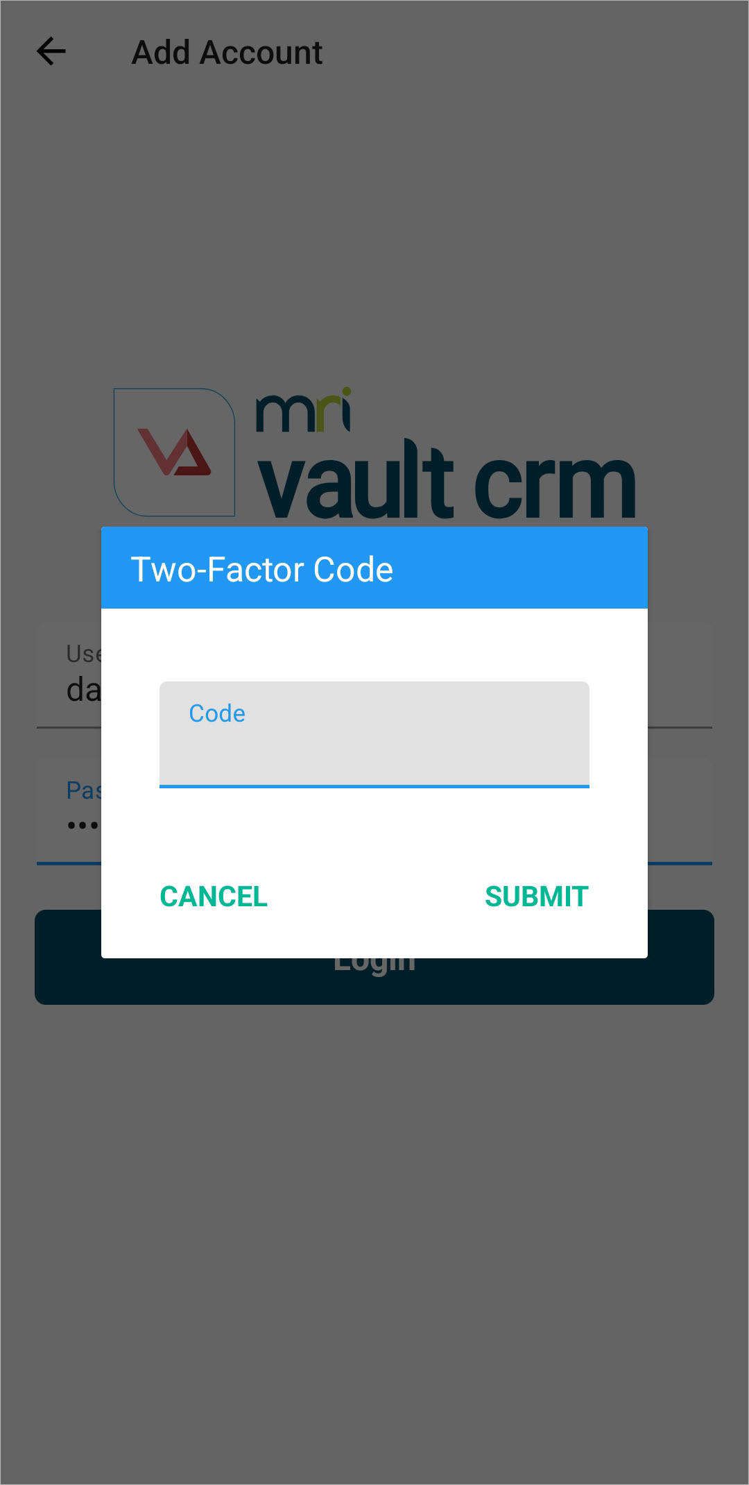 Add a user profile in the MRI Vault Android app – VaultRE