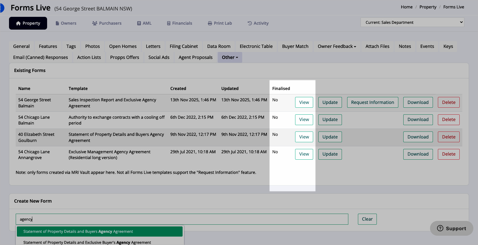 Integrate with REI Forms Live – VaultRE
