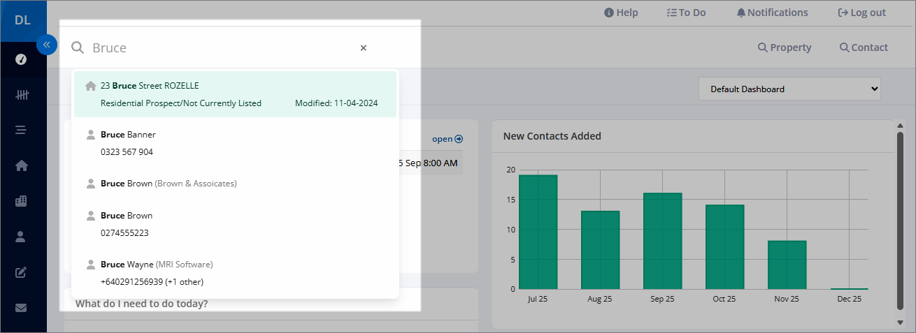 Use the search tool – VaultRE