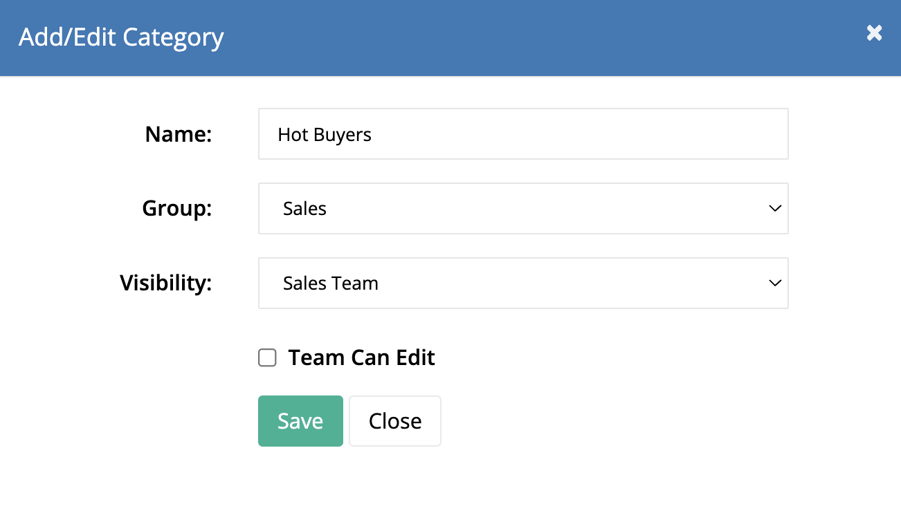 Categories – VaultRE